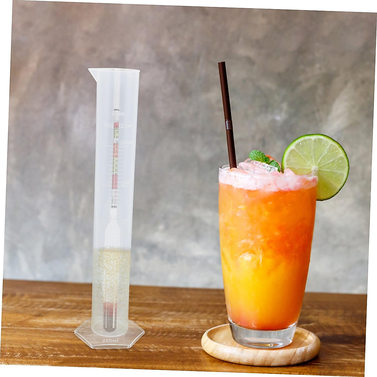 1 Set American Attenuation Meter Beer Hydrometer Alcohol Distilling Moonshine Alcoholmeter Proofing Distilled Spirits Wine Hydrometer Tester Mead Hydrometer Mead Making Kit Glass NAMOARLY