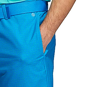 adidas Men's Abstract Print Golf Shorts, Blue Rush/Semi Mint Rush, 34