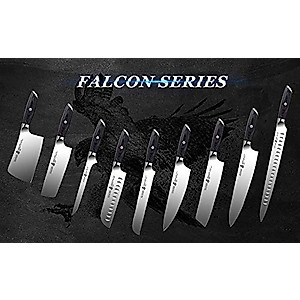 TUO Boning Knife 7 inch - Fillet Knife Flexible Kitchen Knife German HC Steel with Pakkawood Handle - FALCON SERIES with Gift Box