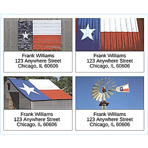 Texas Flags Address Labels