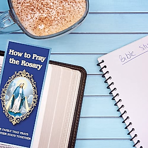 How to Pray The Rosary Pamphlet, Paper Booklet for Beginners, Sunday School Learning, Pack of 10 (13 Inch (W) and 6 Inch (H))