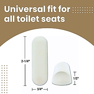 Gadgetime USA Toilet Seat Bumper Kit - Toilet Seat Risers & Toilet Cover Bumpers with Rubber Adhesive Pads - Bidet Compatible Toilet Seat Accessories for Cushioning & Protection - Pack of 4