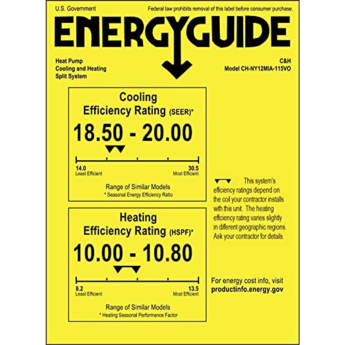 Cooper & Hunter 12,000 BTU, 115V, 20.8 SEER2 Ductless Mini Split AC/Heating System Pre-Charged Inverter Heat Pump with 16ft Installation Kit