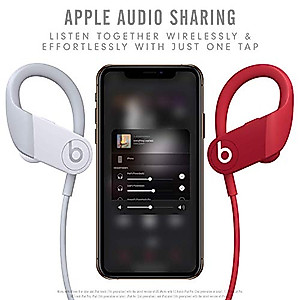 Beats by Dre Powerbeats High-Performance Wireless Earphones - White - MWNW2LL/A (Renewed)