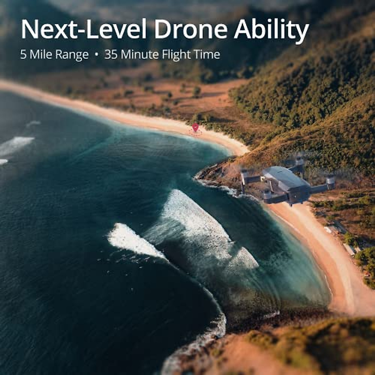 EXO Blackhawk 2 || Professional 4K UHD Long Range Drone. 35 Minute Battery Life, 4K Camera, 5 Mile Range, 12MP Photo, Follow-Me, Return to Home, 15 more. Professional 4K Drone for Adults.