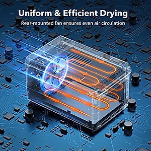 Food Dehydrator, PARIS RHÔNE Dehydrator Machine with 6 Stainless Steel Trays,72H Digital Timer, Temperature Control, Drop-Down & Viewing Door, for Jerky Fruit Meat Pet Treats Herbs and Yogurt