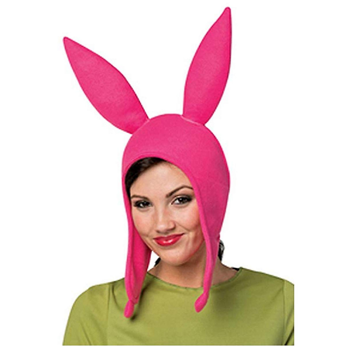 Springcmy Bob's Burgers Louise Rabbits Ear Fleece Bunny Pink Floppy Ears Hat Halloween Christmas　Costume Cap Hat