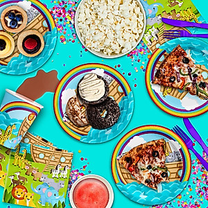 Noah's Ark Birthday Party Supplies Set Plates Napkins Cups Tableware Kit for 16