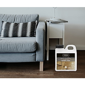 WOCA Natural Soap, Natural 1L - Concentrated Wood Cleaner for oil finished hardwood floors, tables, millwork, cutting boards, countertops and butcher block