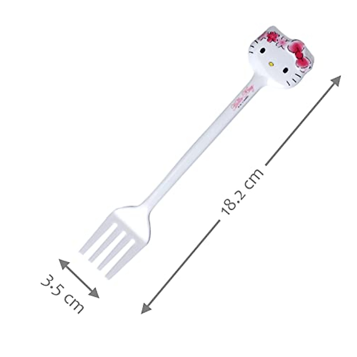 Hello Kitty Flowers Cute Pink Dinnerware Flatware Meal Set – Plate Bowl Cup Fork Spoon, 5 pieces