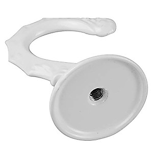 QMseller 2 Sets Metal Ceiling Hooks, Heavy Duty Swag Ceiling Hooks with Hardware for Hanging Plants/Chandeliers/Wind Chimes/Ornament (White Color)