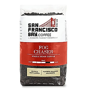 San Francisco Bay Coffee Fog Chaser Whole Bean 2LB (32 Ounce) Medium Dark Roast