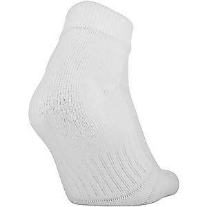 Under Armour Adult Training Cotton Low Cut Socks, Multipairs , White (6-Pairs) , X-Large