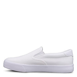 Lugz | Clipper Casual Sneakers for Men | Slip On Shoes for Men | Everyday Men Footwear, White/White, 9