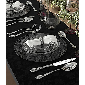 Regent Bead Flatware Set, 20-Piece Stainless-Steel Luxury Silverware Set Service for 4, Pearled Edge Tableware Cutlery Include Knife Fork Spoon, Dishwasher Safe