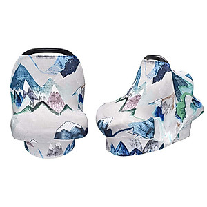 Canopy Cover Breathable Mountain Background Baby Stroller Carseat Cover Shopping Cart Scarf for Baby Breastfeeding