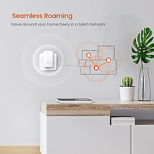Tenda Nova Mesh WiFi System MW5 - Covers up to 3500 sq.ft - AC1200 Whole Home WiFi Mesh System - Dual-Band Mesh Network for Home Internet - Gigabit Mesh Router for 60 Devices - Plug-in Design - 3-Pack