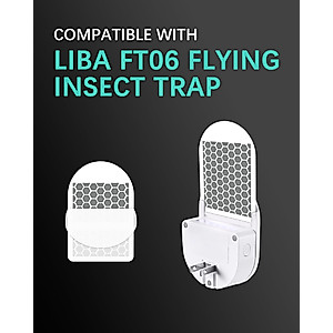 12 Pcs Flying Insect Trap Refill Compatible with LiBa FT06 Fly Trap Indoor for Home, Replacement Sticky Glue Cards for Plug-in Bug Light Trap