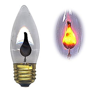 National Artcraft Flicker Flame Bulb with Standard Base Flickers with A Soft Orange Glow (Pkg/5)