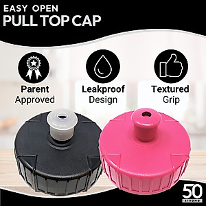 Kids Sports Squeeze Water Bottle 2 Pack - 22 oz. BPA Free Sport Bottle W/ Easy Open Push/Pull Cap - Durable Bottles Perfect for Boys & Girls, School & Sports - Made in USA (Video Games & Soccer)