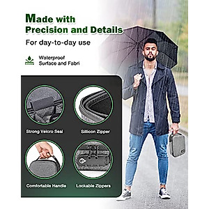 OZCHIN Portable Protection Hard EVA Case with Combination Lock Medicine Lock Bag Storage Case Container Travel Protective Carrying Storage Bag