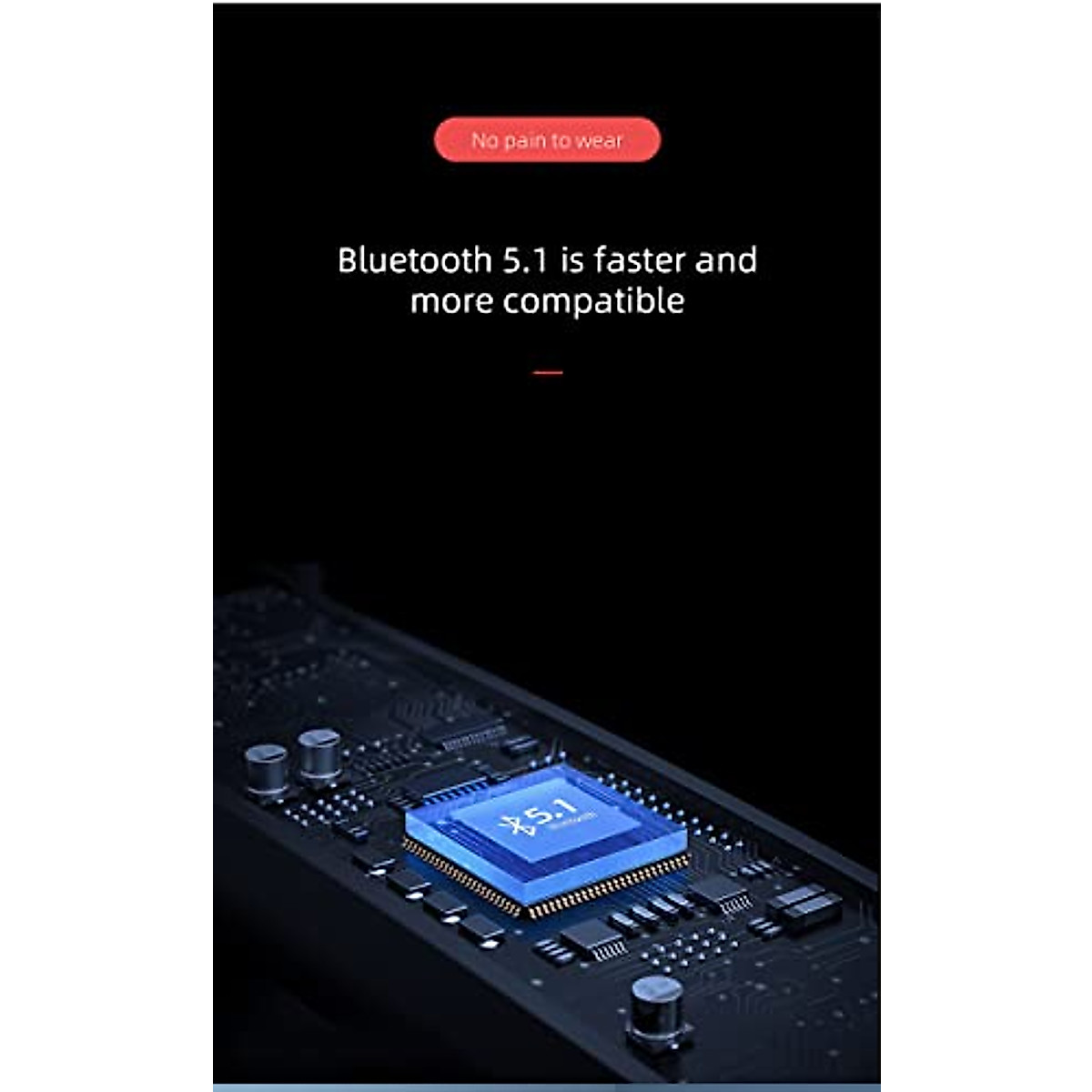 eDealz in-Ear Wireless Bluetooth 5.1 Headphones, Earbuds IPX7 Waterproof with Microphone Rechargeable USB C Case with Round LCD Display for Smartphones Android iOS (Pink)