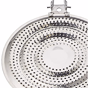 HIC Kitchen Heat Diffuser Reducer Flame Guard with Removable Handle, Stainless Steel