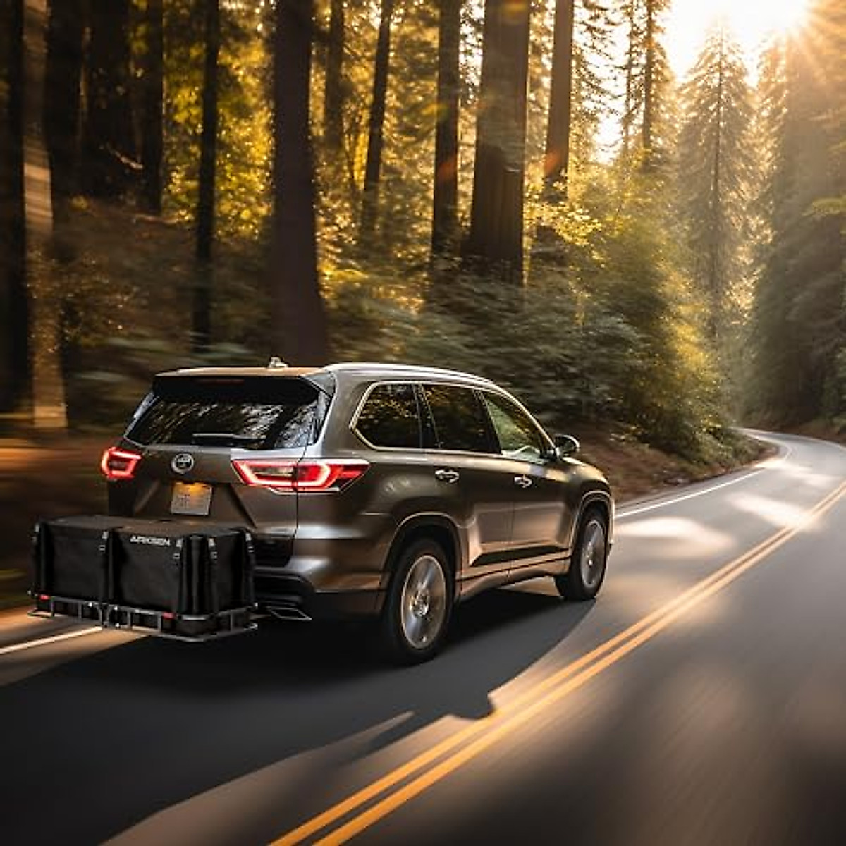 ARKSEN 53 x 19 Inch Heavy Duty Cargo Rack Carrier 500 Lbs Capacity 2/1.25 Inch Receiver Hitch Luggage Basket for SUV Pickup Camping Traveling