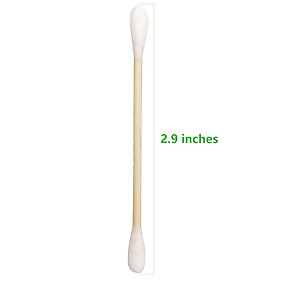 Cotton Swabs with Wooden Sticks/Double Tipped Natural Bamboo Cotton Buds 900pcs