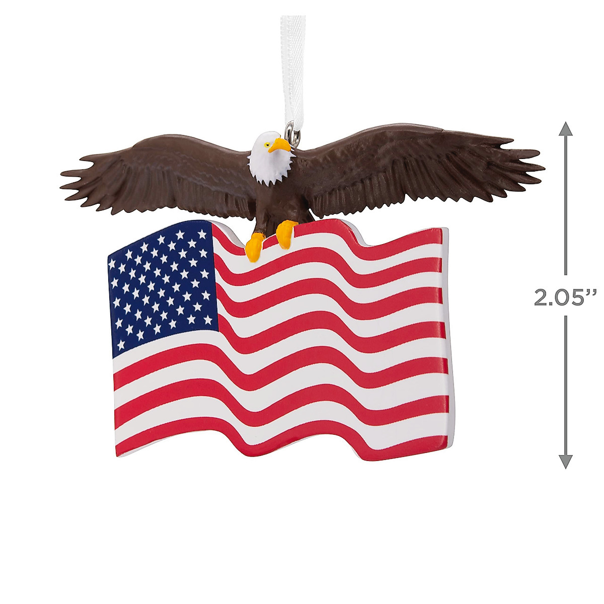 Hallmark Bald Eagle with American Flag Christmas Ornament