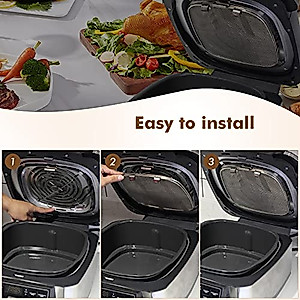 Stainless Steel Splatter Shield for Ninja Foodi AG301, Air Fryer Accessories for Ninja Foodi 5-in-1 Indoor Grill, Replacement Parts Splatter Screen for Ninja Foodi AG300, AG300C,AG301C, AG302, AG400