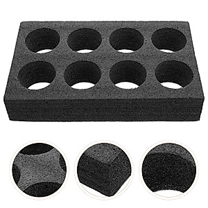 ULTECHNOVO Milk Tea Cup Holder Coffee Car Trash Can Necessities Non-Tipping Cup Holder Foam Drink Carrier Cup Holders for Drinks 4 Cup Hole Out Multi Cages Pearl Cotton Food Travel re-usable