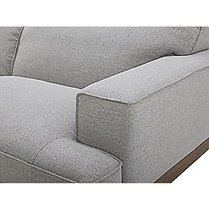Amazon Brand – Rivet Modern Industrial Metal Leg Sofa Couch, 83.1"W, Light Gray