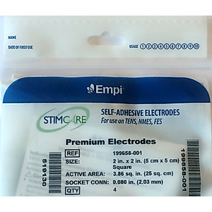 Empi StimCare Premium, 2" x 2" Square Electrodes 4 per Pack 199658-001