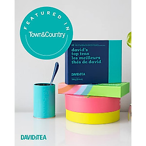 DAVIDsTEA David’s Top Teas Sampler, Loose Leaf Tea Gift Set, Assortment of 12 Fan Favourite Teas, 109 g / 3.8 oz