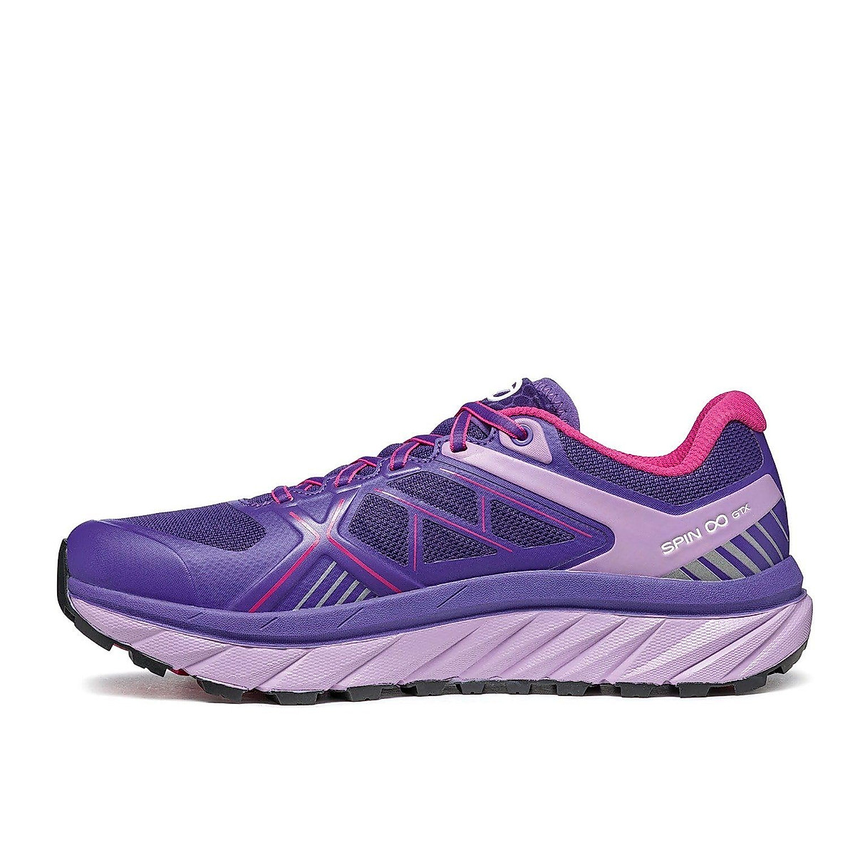 SCARPA Women's Spin Infinity GTX Waterproof Gore-Tex Trail Shoes for Hiking and Trail Running - Deep Blue/Lavender - 9-9.5