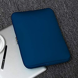 RAINYEAR 14 Inch Laptop Sleeve Case Protective Soft Padded Zipper Cover Carrying Computer Bag Compatible with 14" Notebook Chromebook Tablet Ultrabook (Navy Blue)