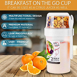 26 oz Overnight Oats Containers with Lids - Mason Jars for Overnight Oats, Reusable Overnight Oats Container with spoon, Leak-proof Overnight Oats Jars for holding milk, soup, coffee, juice (White)