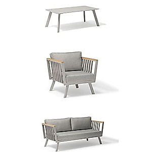 QUUL Garden Sofa Sofa Combination Aluminum Alloy Outdoor Courtyard Balcony Sunscreen Leisure