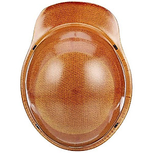 MSA 475395 Skullgard Cap Style Safety Hard Hat with Fas-Trac III Ratchet Suspension | Non-slotted Cap, Made of Phenolic Resin, Radiant Heat Loads up to 350F - Standard Size in Natural Tan