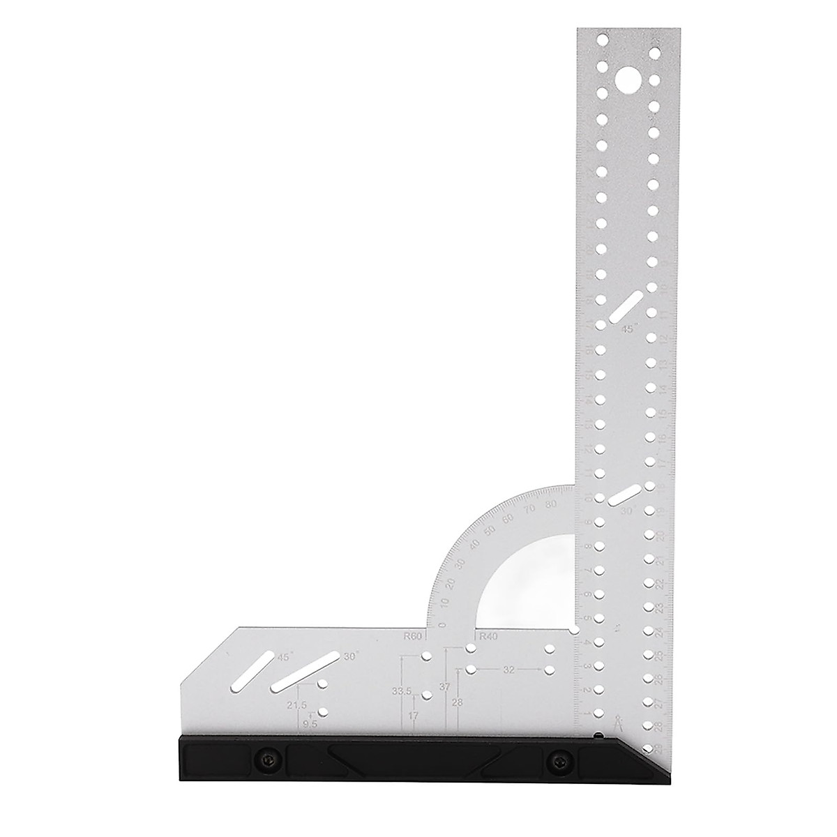 KJAOYUPositioning Square,90 Degree Positioning Squares,Positioning Squares for Woodworking, 300mm Aluminium Alloy Clear Scale L Ruler Carpenter Tool for Woodworking