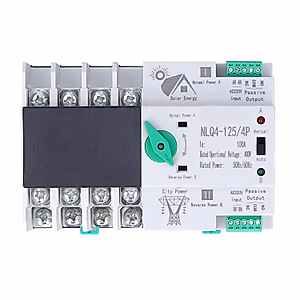 Dual Power Automatic Transfer Switch AC 400V 4P 100A ATS PC Automatic Changeover Toggle Switch Double Transfer Switch for Municipal Electricity UPS Inverter Solar