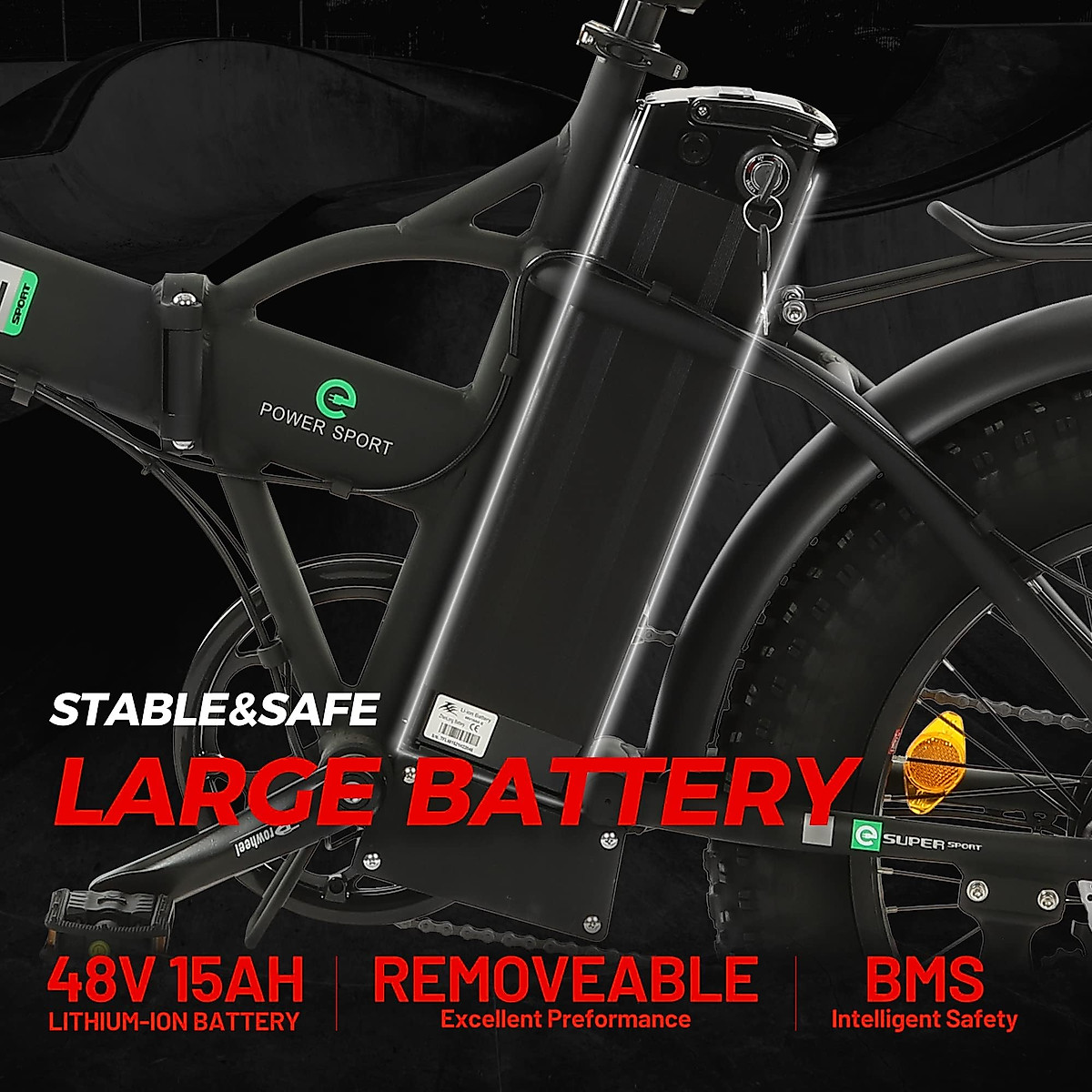 ECOTRIC Advanced 20" Electric Bike for Adults 500W Fat Tire Folding Ebike 48V Electric Bicycle 15AH Removable Battery Suspension Fork Beach Snow Mountain Foldable Bike - 90% Pre-Assembled