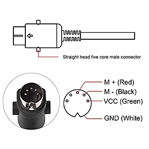Eujgoov Recliner Chair Switch 2 Button Round Power Recliner Controller 5 Pin 4 Wire Switch Replacement Electric Recliner