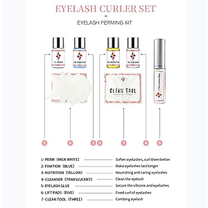 TUBeauty Eyelash Perming Full Kit, Upgraded Professional Eyelash Perming Eye Lashes Extension Perming Kit Nutritious Eyelashes Curling Lash Lift ICONSIGN (Glue Upgraded Version)