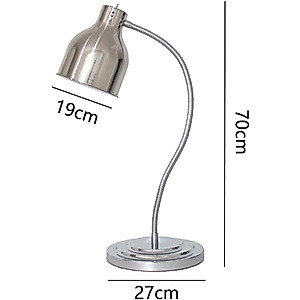 LINKANRUO Commercial Kitchen Warming Lamp, Portable Food Heat Lamp Food Warmer, Single/Double Buffet Sculpture Ramp Show Heating Conservation Light, Display Heating Preservation Light Lamps(A)