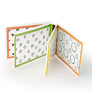 Sassy Developmental Look Book Photo Album | High Contrast Colors and Patterns | Drool Resistant Pages Hold Photos