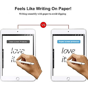 XIRON Paper Screen Protector Compatible with iPad 6th/5th Generation (9.7-Inch,2018/2017), iPad Air 1,iPad Air 2,iPad Pro 9.7 inch, Matte PET Film Anti-Glare Screen Protector for Drawing, Writing