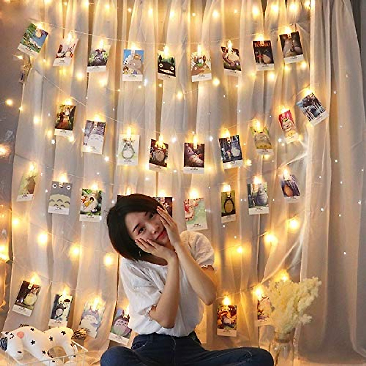 20/50/100 pcs Plastic Clothes Pegs, Wind-Proof Photo Clip, Mini Clear Plastic Clothespins, Photo Hanging Clamp, Laundry Home Supplies(2.5cm 20pcs)