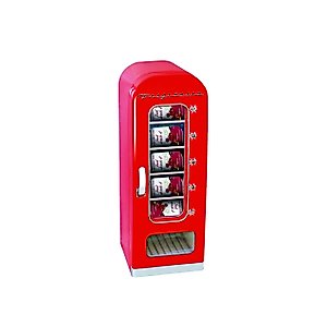 FRIGIDAIRE EFMIS045-RED Retro Perfect for Office, Dorm Rooms, Bar or Home, Mini Fridge 10 Can Soda Vending Machine, Red